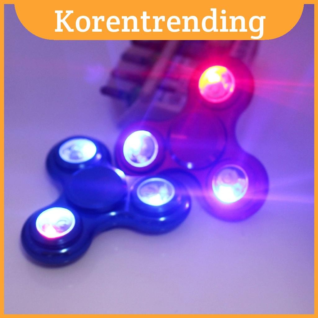 Quality Premium Led Light-up Flashing Fidget Tri-spinner For Anxiety ...