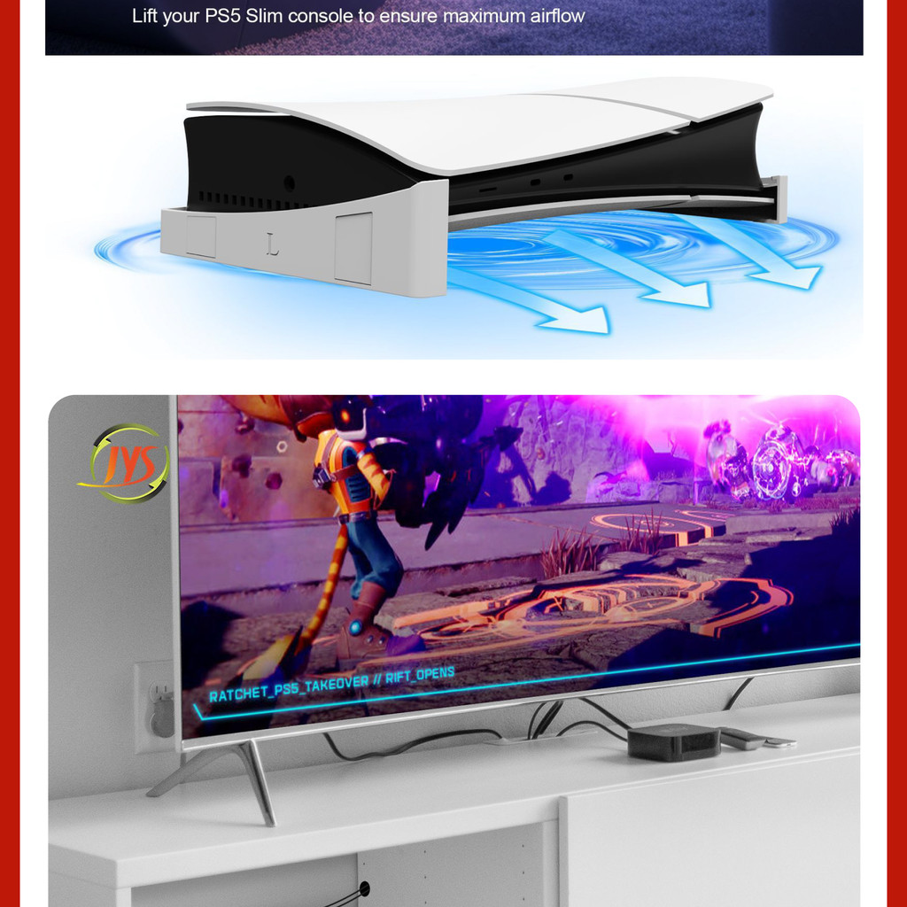JYS PS5 SLIM FAT PRO Horizontal Stand PS5 Digital & Disc Version ...