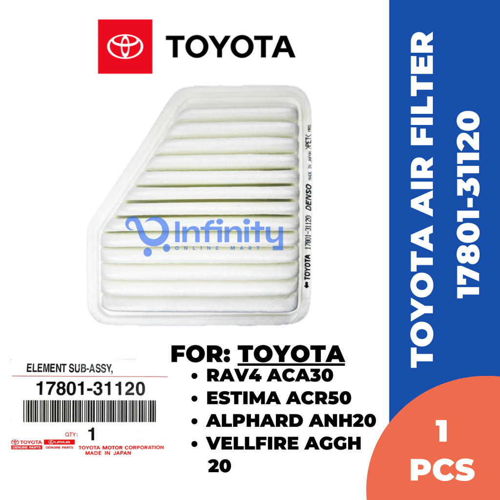 TOYOTA Air Filter For Toyota Estima Acr50 2.4/ Alphard Anh20 / Vellfire ...