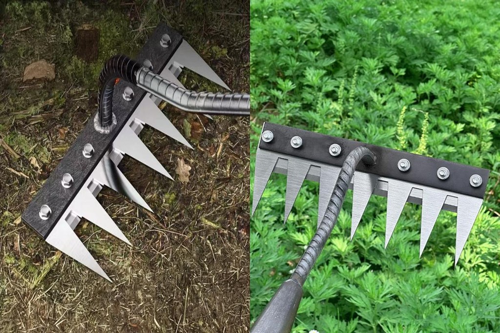 [TY] Dethatching Garden Rake Ergonomic Garden Rake Steel Weeding Rake ...
