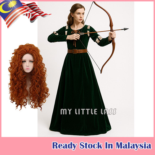 Women Renaissance Vintage Cosplay Princess Brave Merida Medieval Court ...
