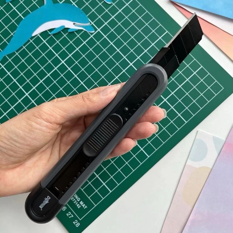 Dolphin Cutter SK5 Knife Pisau Tolak 9mm/18mm Paper Cutter | Shopee ...