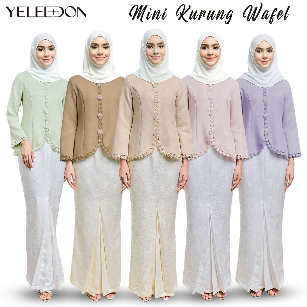 YELEEDON Baju Raya 2026 Sulam Kurung Widuri Baju Kurung Plain Ironless ...
