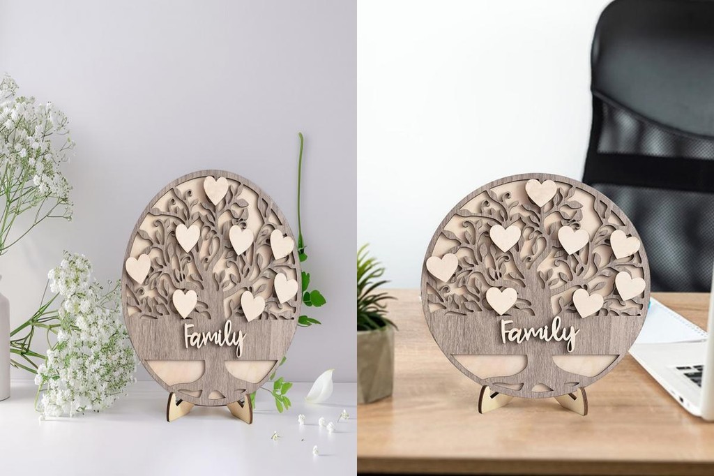 XPS High-quality Wooden Family Tree Decoration Family Tree Ornament ...