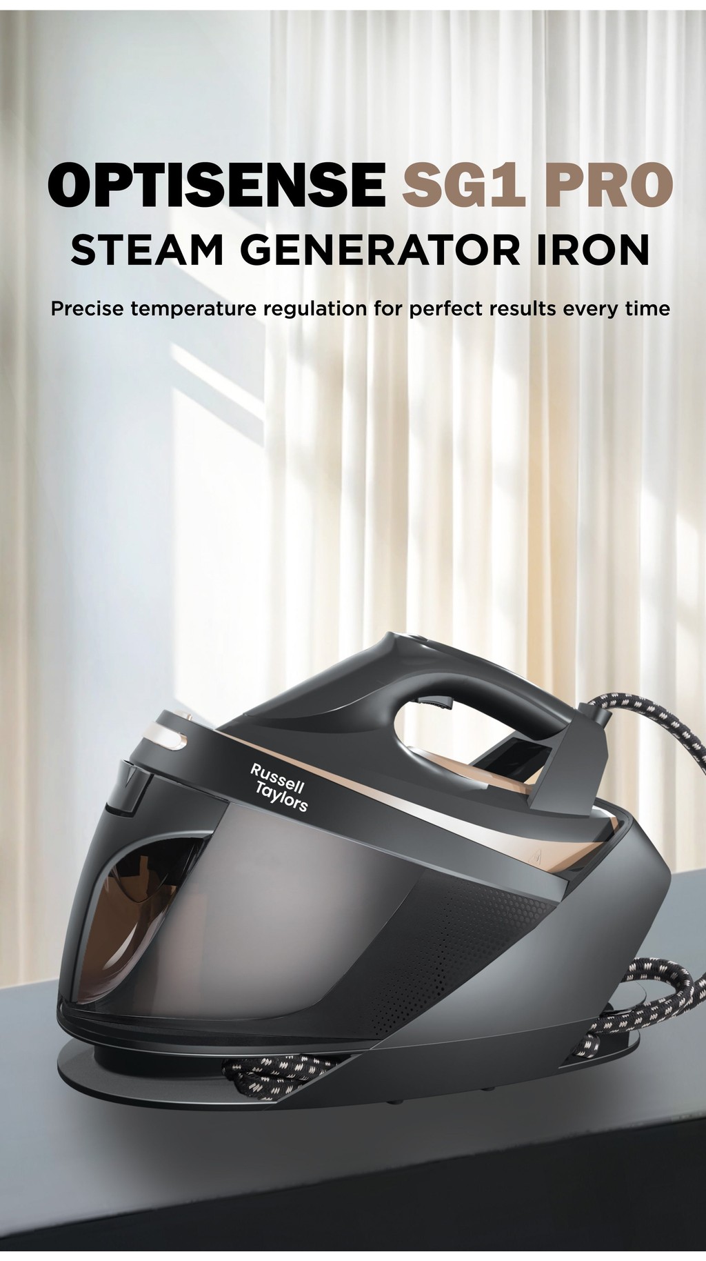 Russell Taylors Optisense Steam Generator Non Stick Steam Iron 1.5L SG1 PRO 7.5 Bar SG2 PRO 8.0 ...