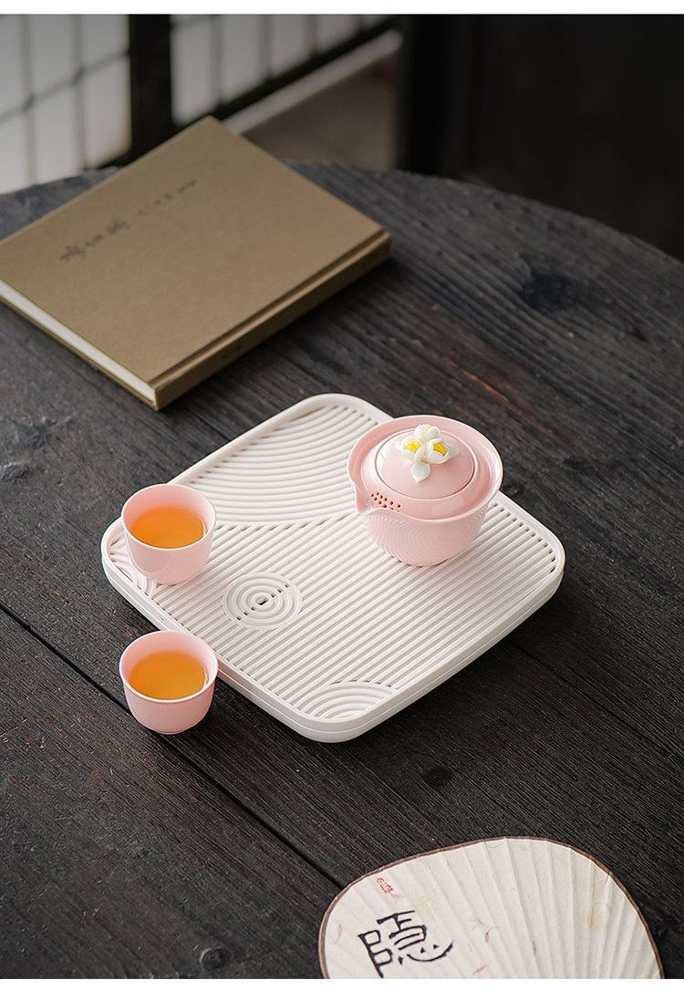[yuan yi] Modern simple tea tray tea table small wet and dry separation ...