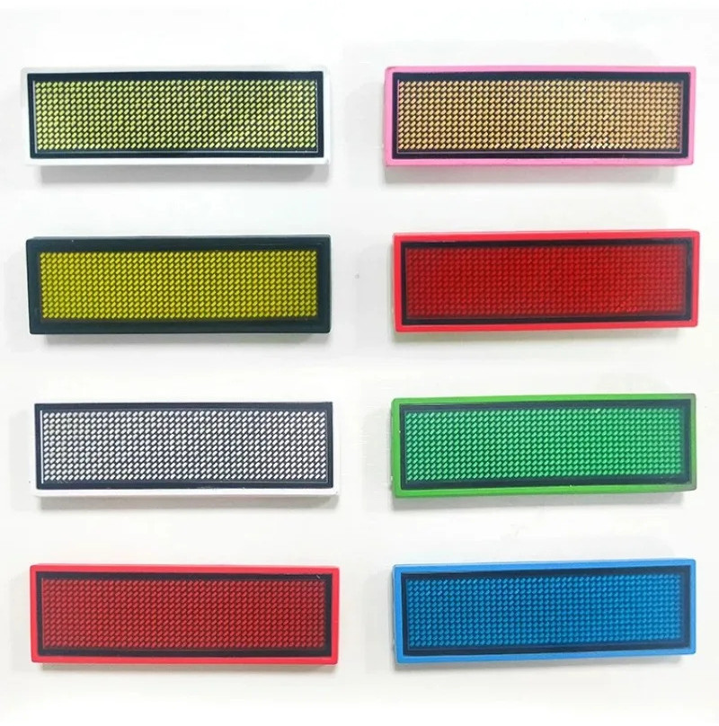 Bluetooth LED Name Badge Smart APP Control Luminous Flashing Light Up ...