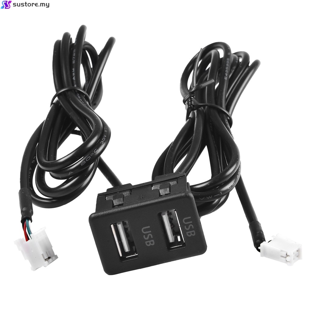 [Super]Car Dash Mount Dual USB Port Panel Interface Extension 145cm ...