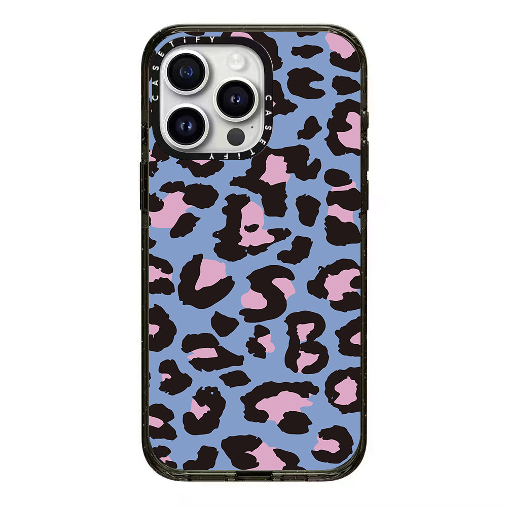 INS Black Leopard Pattern Acrylic Anti fall Phone Case For IPhone 16 ...