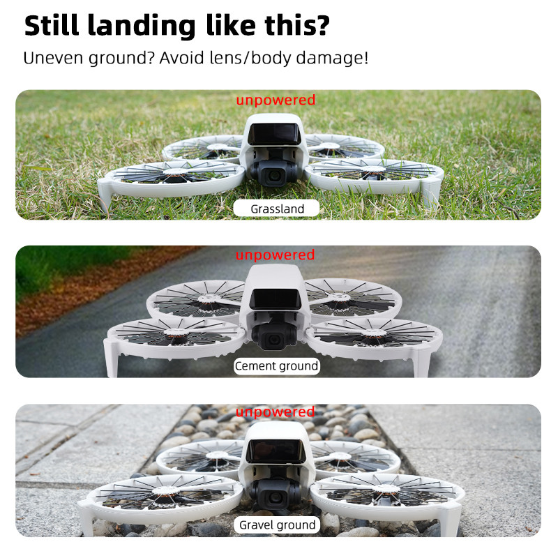 For DJI FLIP Sled Stand Extended Booster Support Landing Gear DJI Flip ...