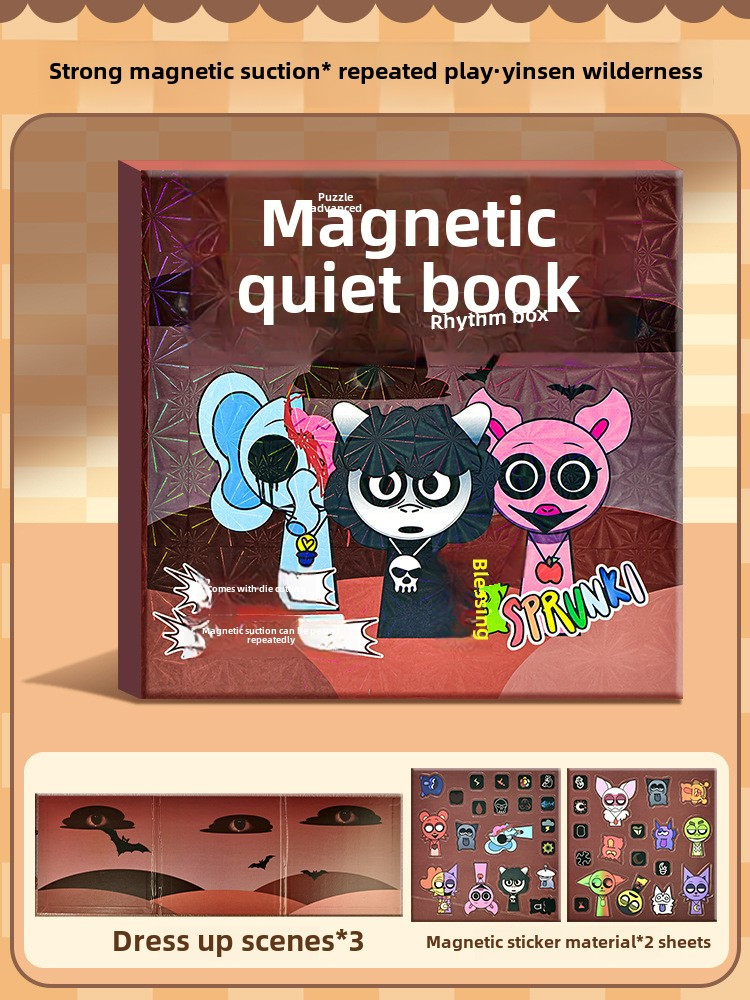 SPRUNKI Magnetic Quiet Book for Kids | No-Cut DIY Educational Toy with ...