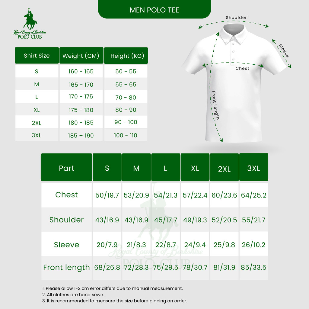 RCB Polo Club Baju Polo Lelaki Lengan Pendek Berkolar RMTS11119 ...