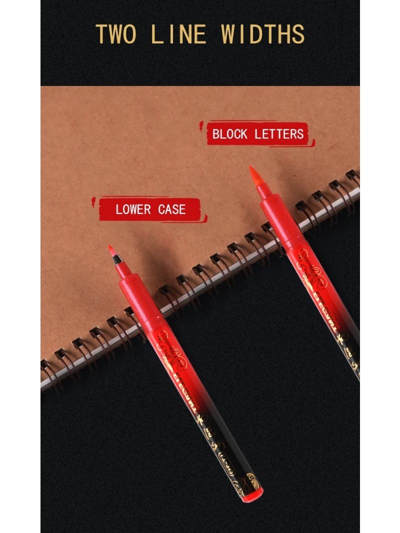 Chinese Calligraphy Brush tip Pen drawing writing Lettering refill ink ...