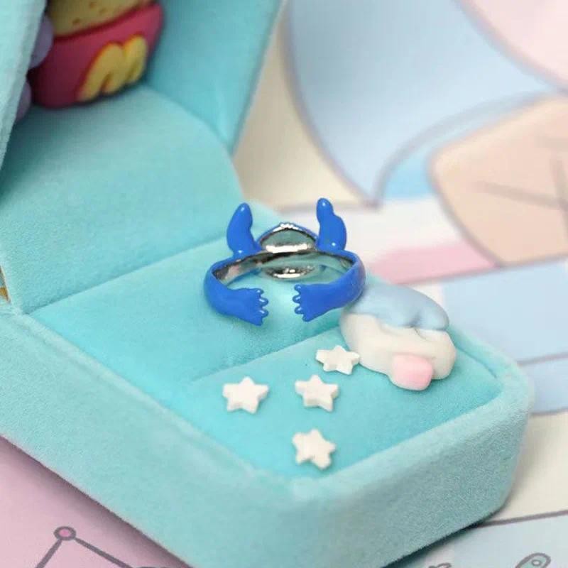 Disney Anime Stitch Rings Kawaii Lilo & Stitch Adjustable Ring Cartoon ...