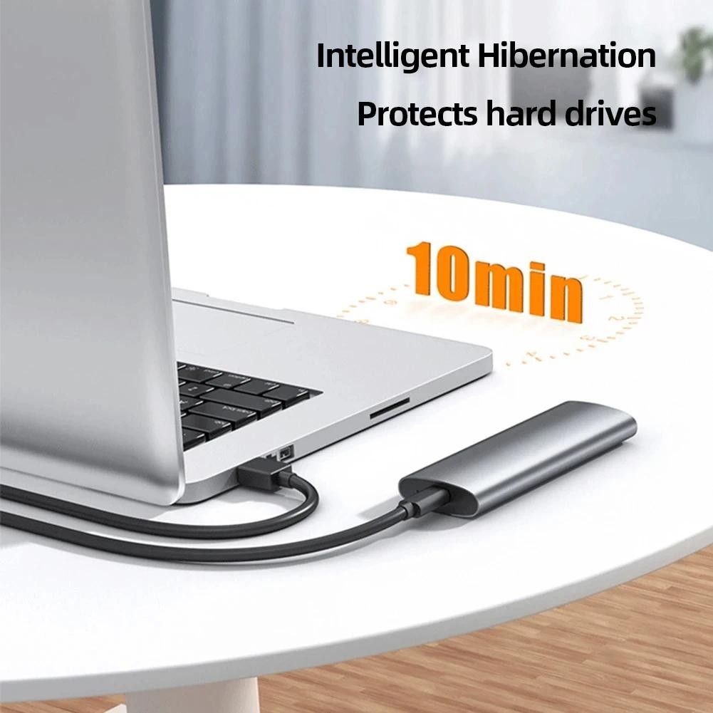 M2 SSD Enclosure NVMe SATA 20Gbps PCIe M.2 SSD Case Portable USB C 3 ...