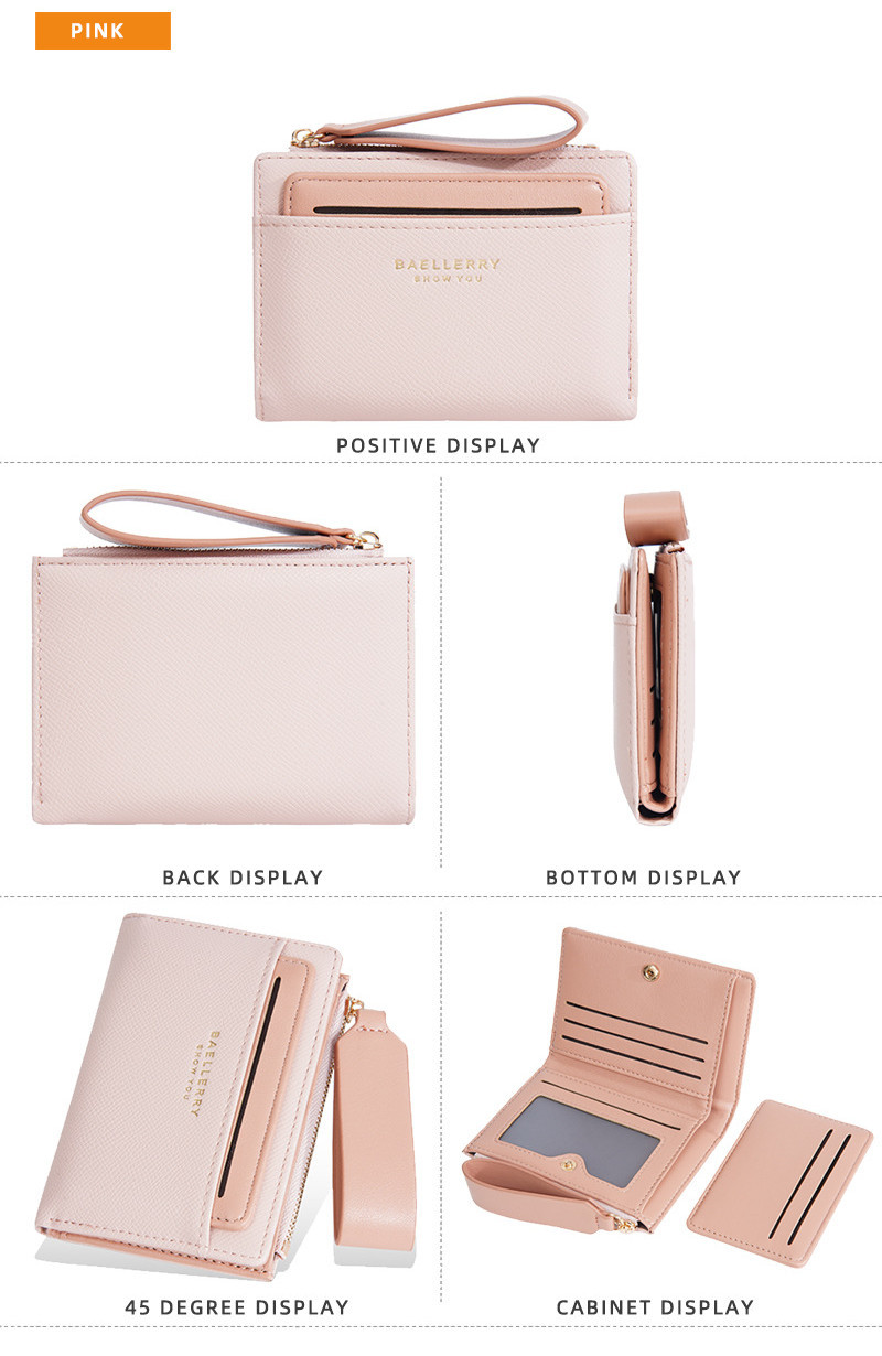 Women Short Wallets Top Quality Card Holder Classic Women Zipper Purse ...