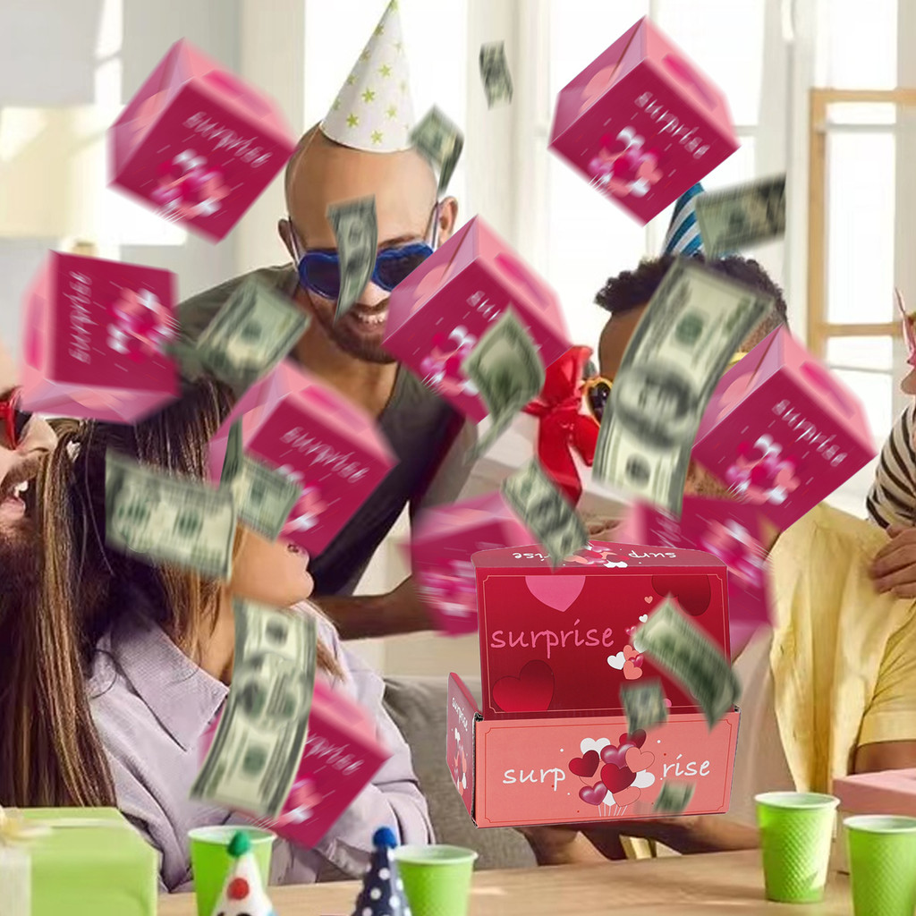 Creative Folding Bounce Surprise Gift Box - DIY Explosions Money Boxes ...