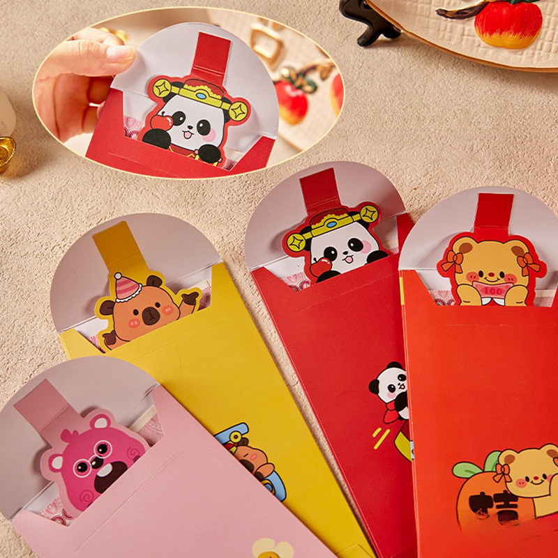 2025 Snake Year Money Packets Golden Butterfly Printed Red Envelopes ...