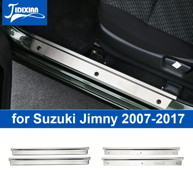JIDIXIAN Car Door Sill Scuff Plate Guards for Suzuki Jimny 2007 2008 ...