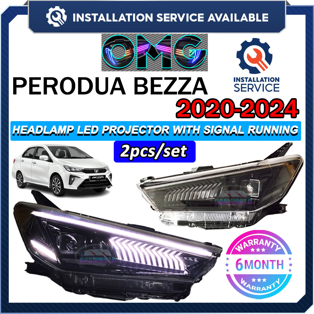 [Installation Provided]Perodua Bezza 2020 - 2024 Led Projector Dynamic ...
