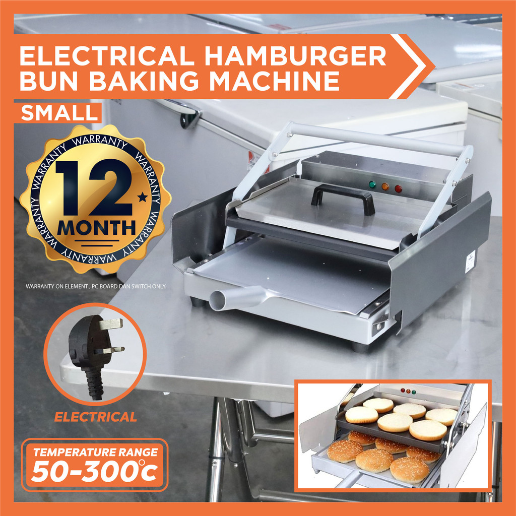 [SMALL] STAINLESS STEEL ELECTRICAL HAMBURGER BUN BAKING MACHINE | Mesin ...