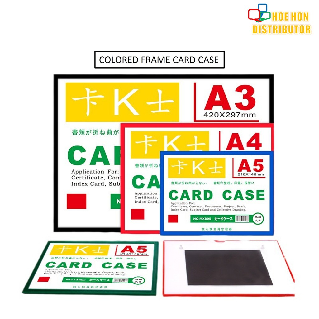 Thick Colored Frame Card Case A4 Magnetic + Hook Holes Display Board ...