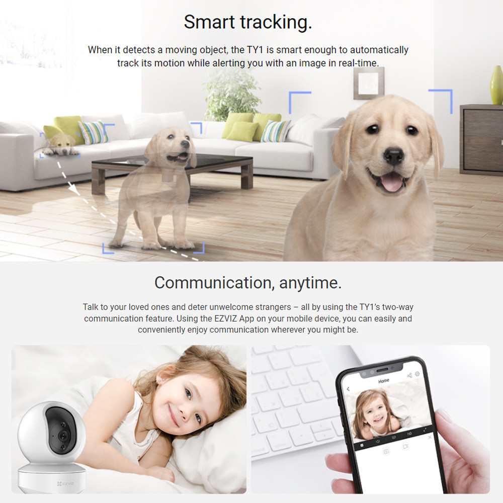 Ezviz TY1 4MP 2K 1440P Two Way Talk Motion Detection Smart Tracking ...