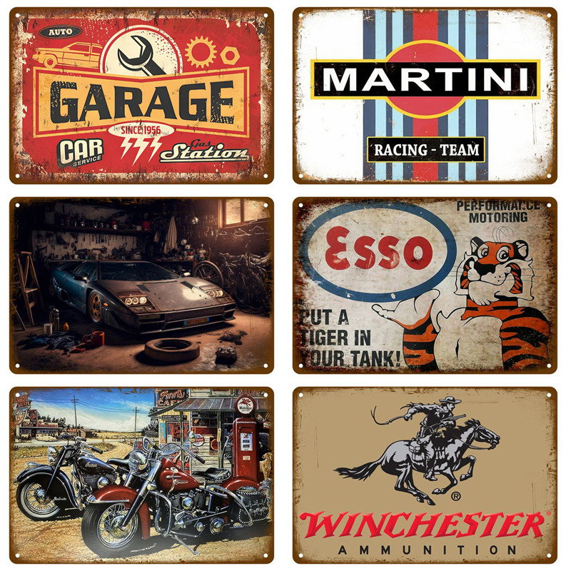 Metal Poster For Garage Workshop Car Parts Metal Sign Advertising Plate ...