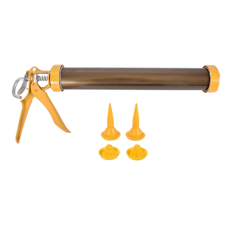 Dual-use Aluminum Alloy Structure Glass Glue Gun+2 Glue Mouth+2 Push ...