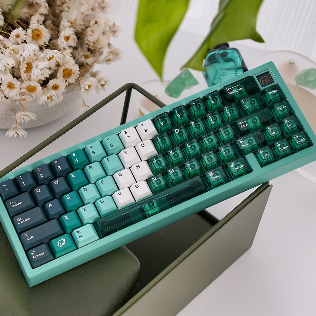 Snow Mountain Green Forest Gradient Keycap Transparent PBT Sublimation ...
