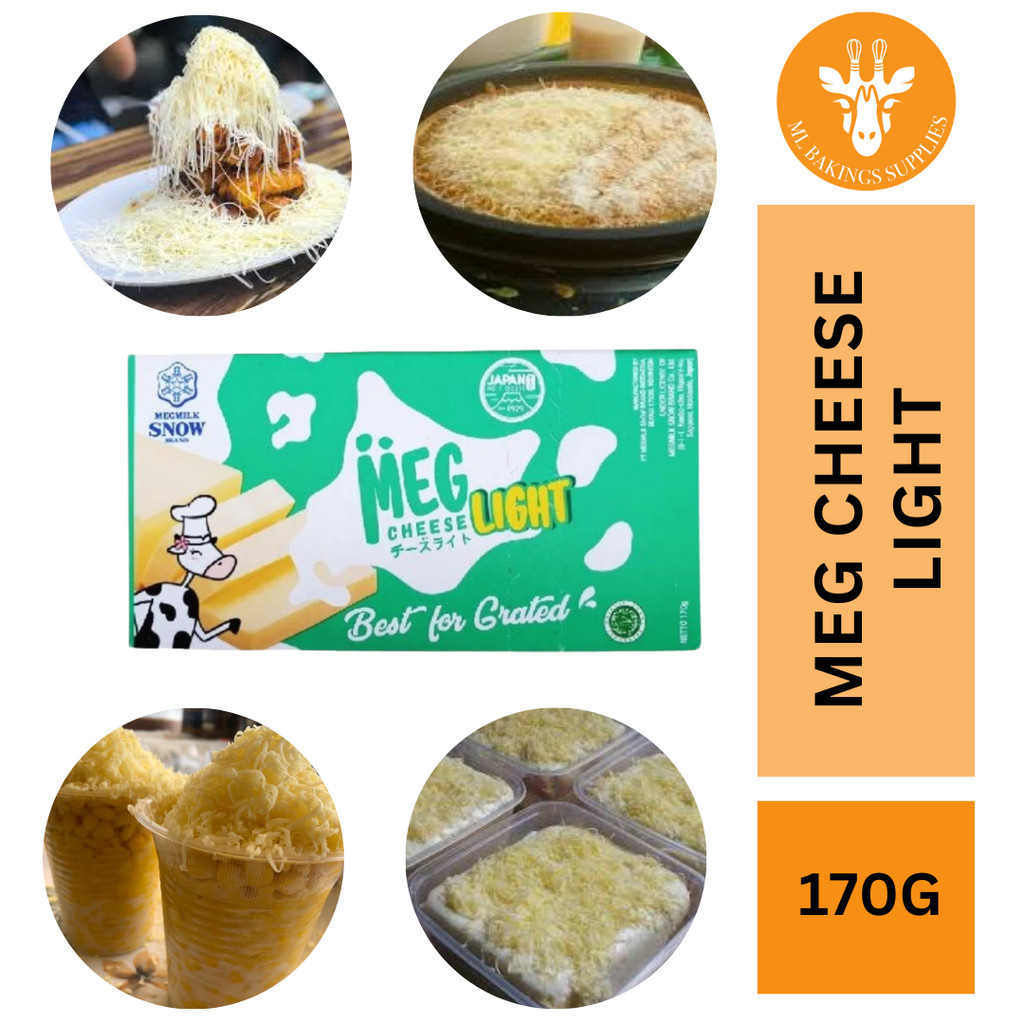 [READY STOCK] Meg Light Cheese Cheddar Block 170G Keju Cheddar ...
