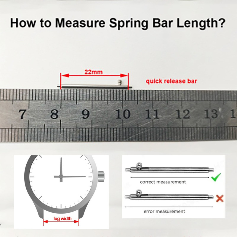 20pcs Quick Release Spring Bars for Watch Band 1.5mm/1.8mm Diameter ...