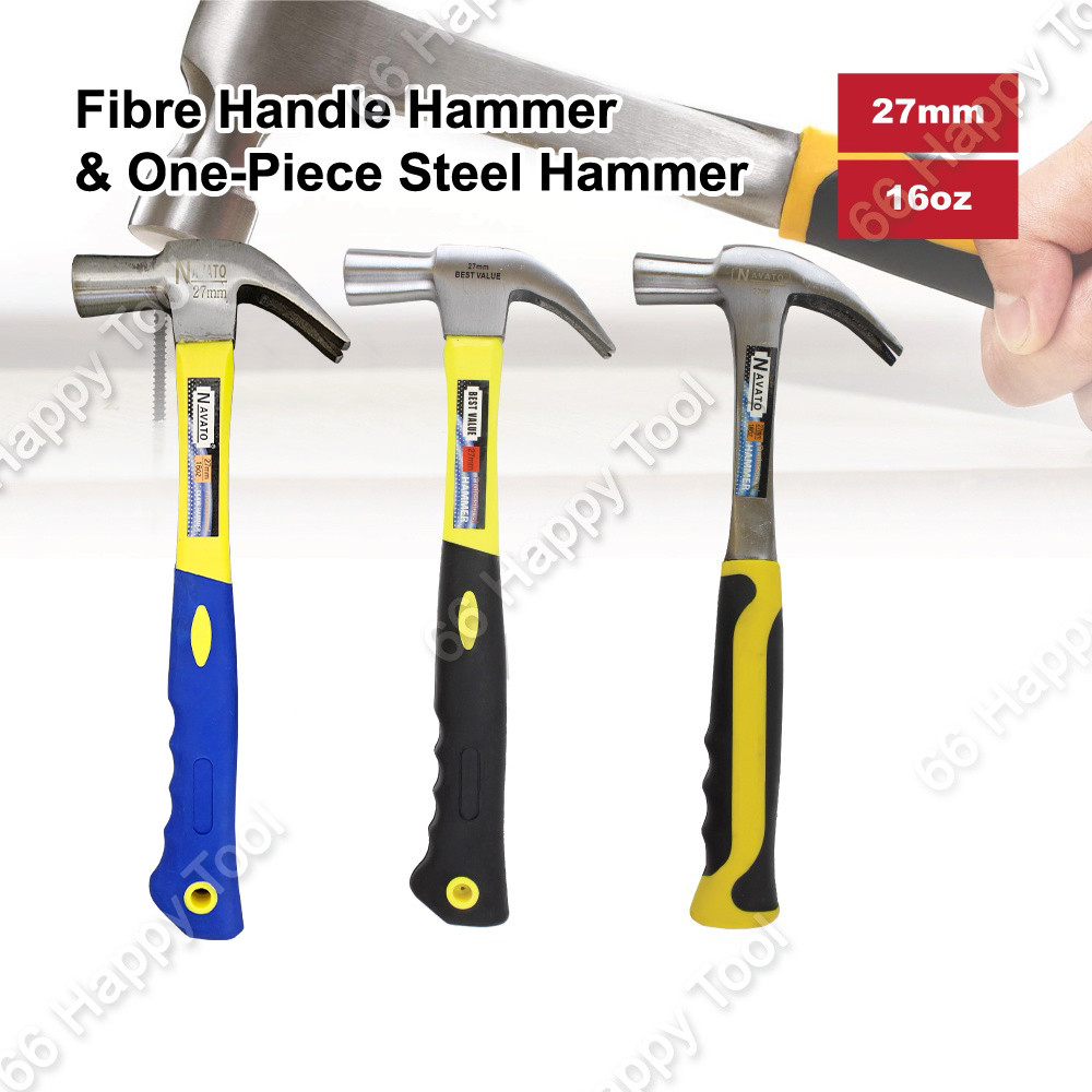 Fibre Handle Claw Hammer / One-Piece Steel Claw Hammer 27mm 16oz ...
