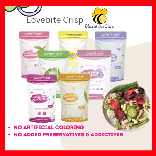 Lovebite Crisp Baby Kids Freeze Dried Yoghurt Cubes HALAL | Shopee Malaysia