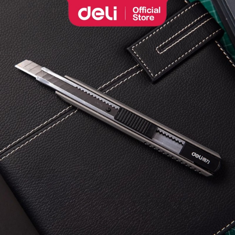 Deli Utility Knife SK5 Steel Blade Auto Lock Design Comfortable Grip ...