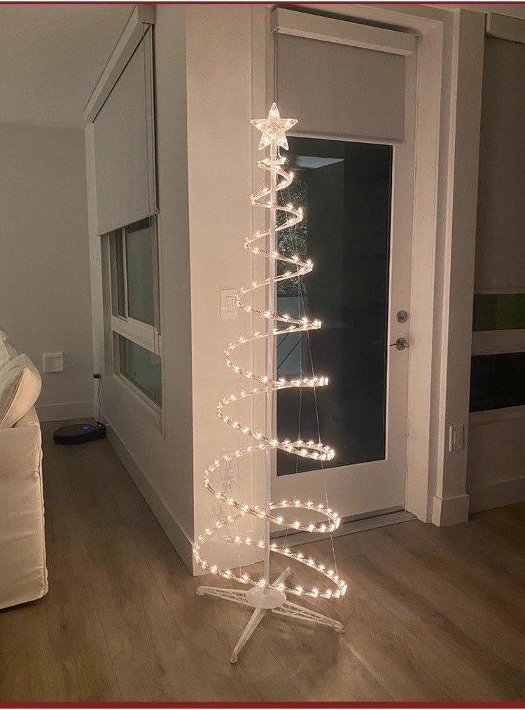 New Style Christmas Spiral Christmas Tree Indoor Atmosphere Light ...