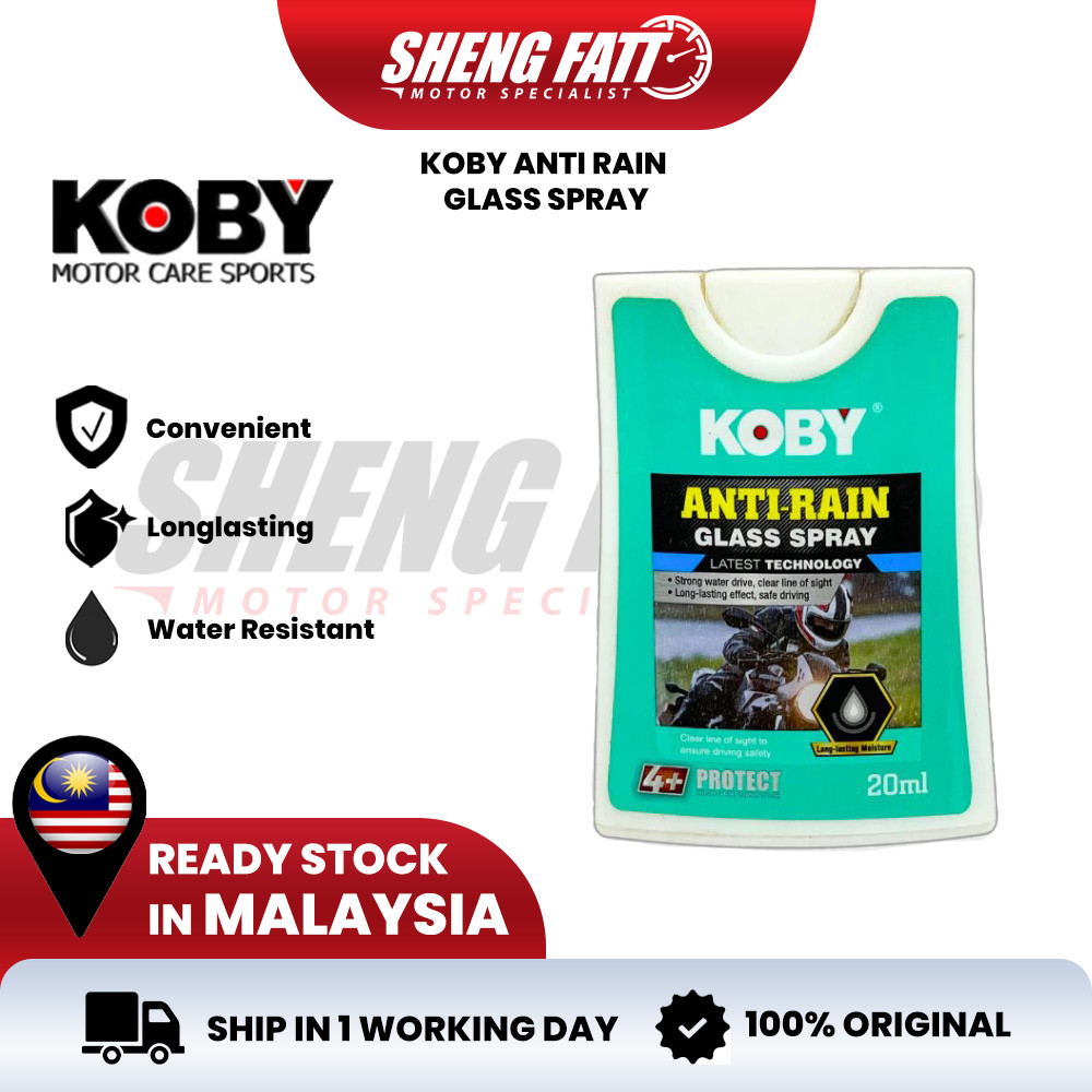 KOBY ANTI RAIN GLASS SPRAY Semburan Kalis Hujan untuk Cermin Menghalang ...