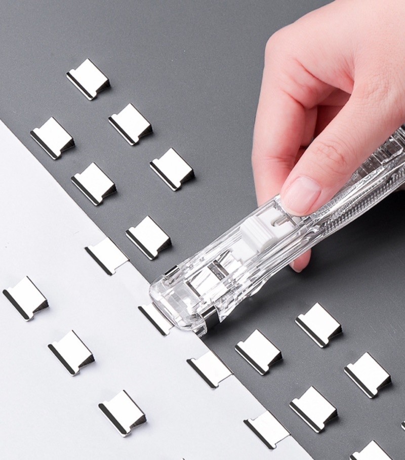 Stapler Tanpa Klip Kompak +(Percuma) Refill | Compact Staple-Free ...