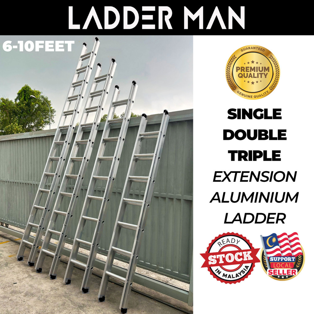 Ladder Heavy Duty Aluminium Ladder (Single Pole/ Double /Triple ...