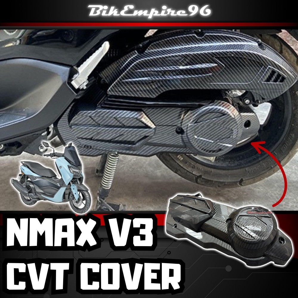 NMAX V3 155 2025 CVT Cover Carbon Water Transfer Protective CVT Durable Cover For YAMAHA NMAX V3 ...
