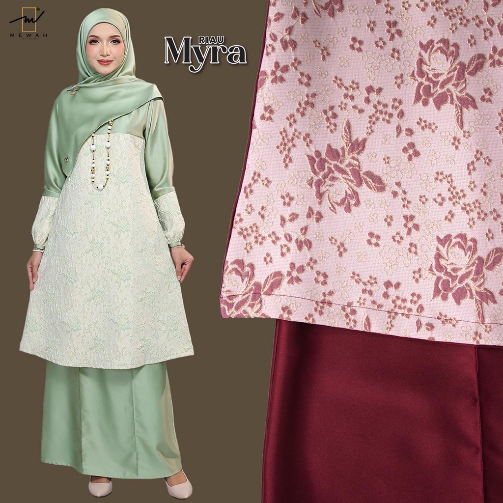 Kurung Moden Riau MYRA By Mewah Exclusive - [Set Baju dan Kain ...