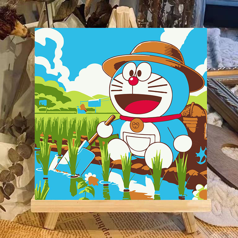 Doraemon DIY Digital Painting, 2025 New Fillable Oil Painting, Coloring ...
