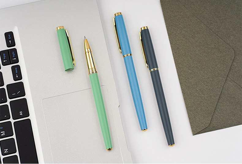 Free Custom Engraving Black Gel Metal Signature Pen Business Gift Pen ...