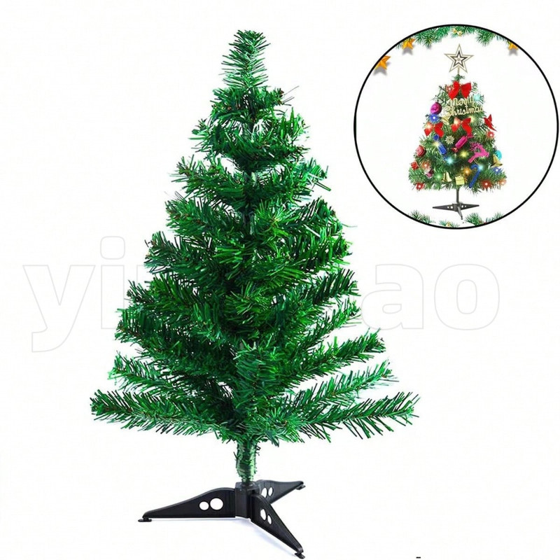 24"/60cm Tabletop Xmas Tree, Artificial Mini Christmas Pine Tree Merry ...