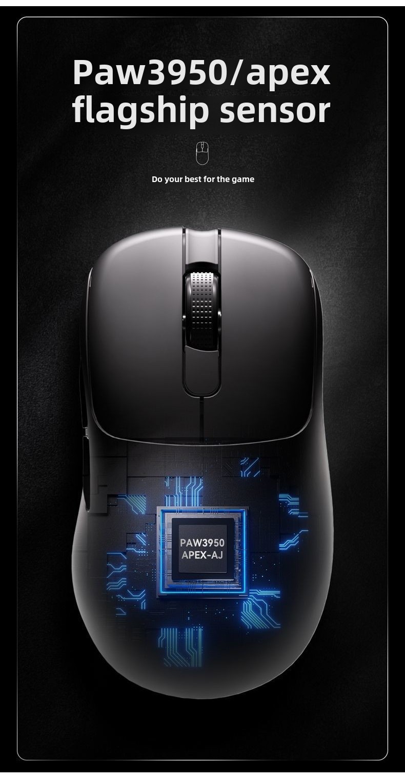 AJ179P E-sports Game Mouse Wireless PAW3395 8000HZ with Seat Charger ...