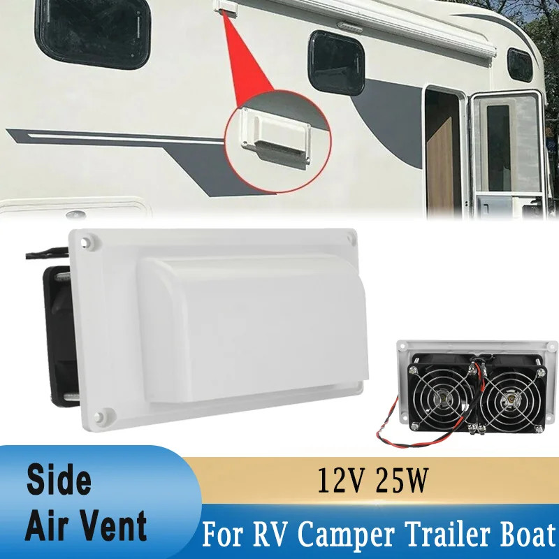 Caravan Motorhome Trailer Side Air Vent Ventilation Exhaust Fan 12V 25W ...
