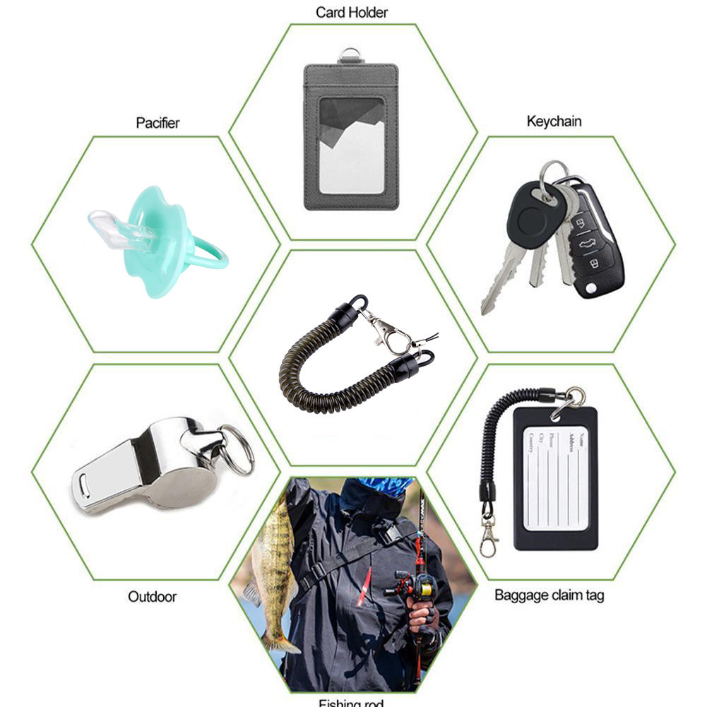 Telescopic Anti-theft Spring Lanyard & Phone Safety Strap Patch ...
