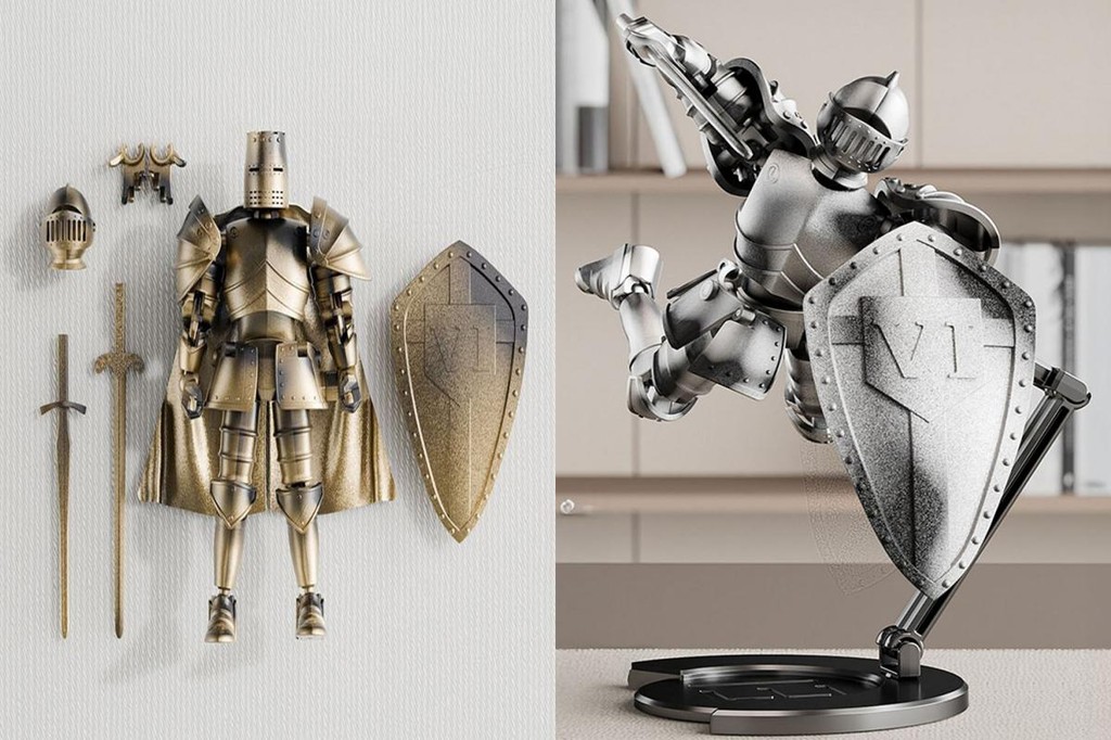 Vip Articulated Robot Figure Medieval Knight Figure Poseable Knight ...