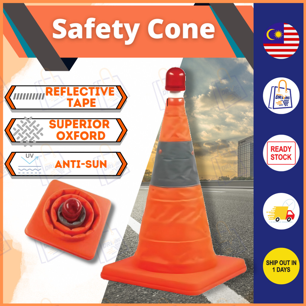 Foldable Safety Cone Reflective Flexible Collapsible Safety Traffic ...