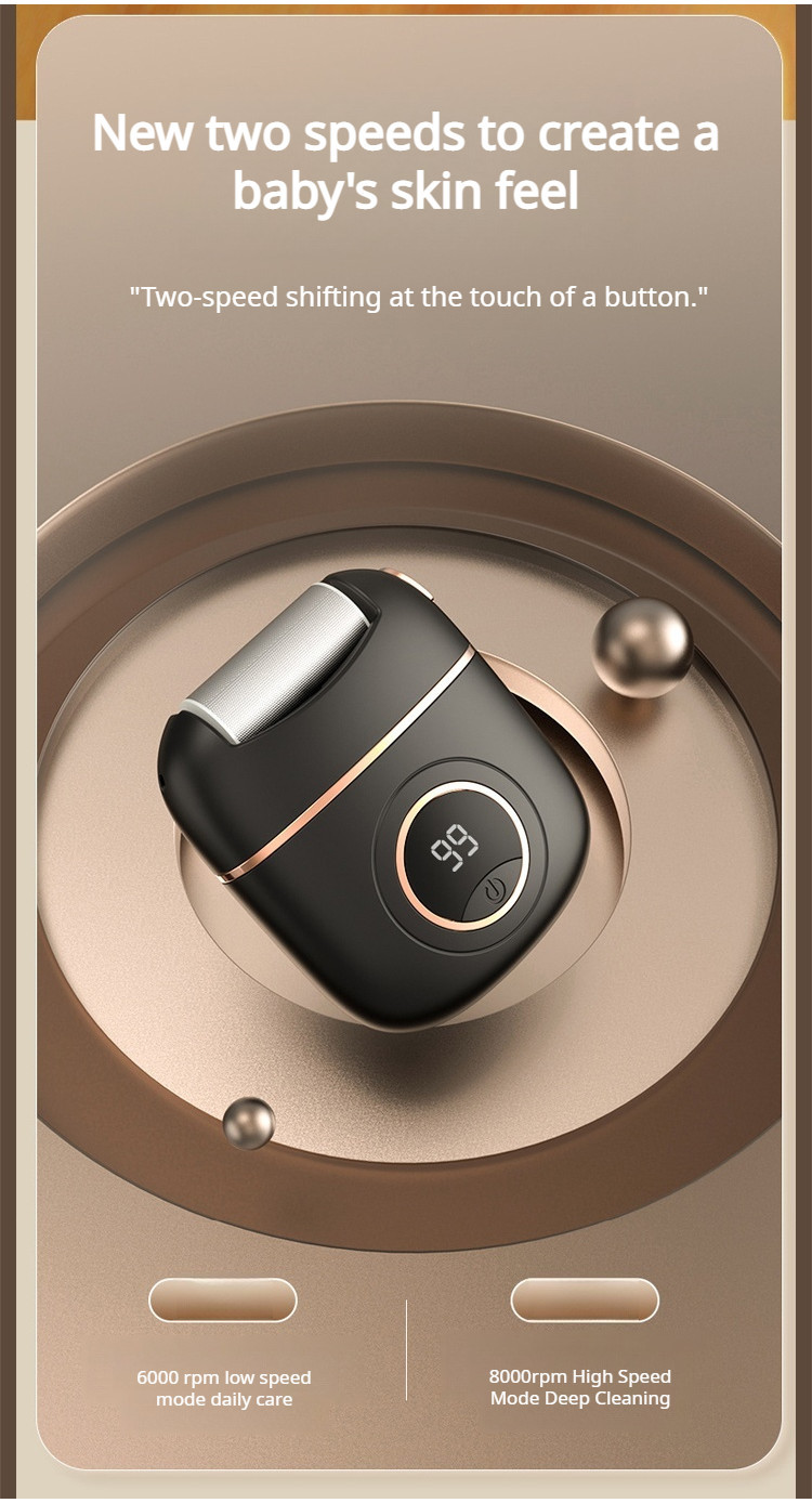 【Not Hurt Skin/Long Battery Life】[Remove dead skin in seconds] Electric ...